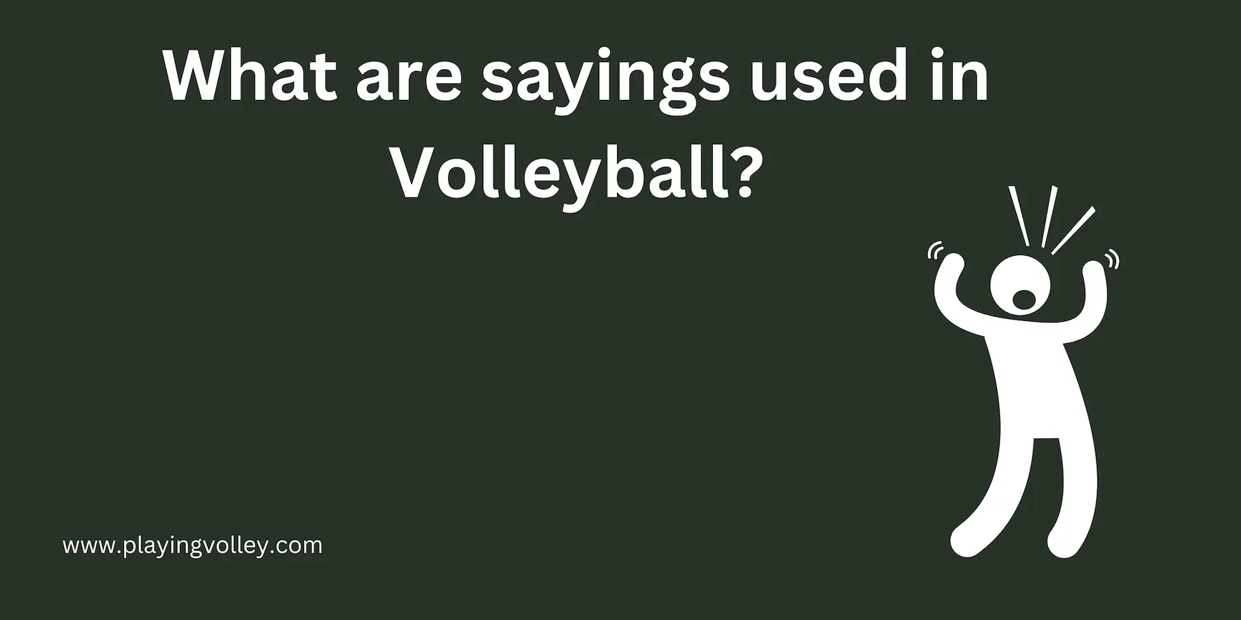What are sayings used in Volleyball?