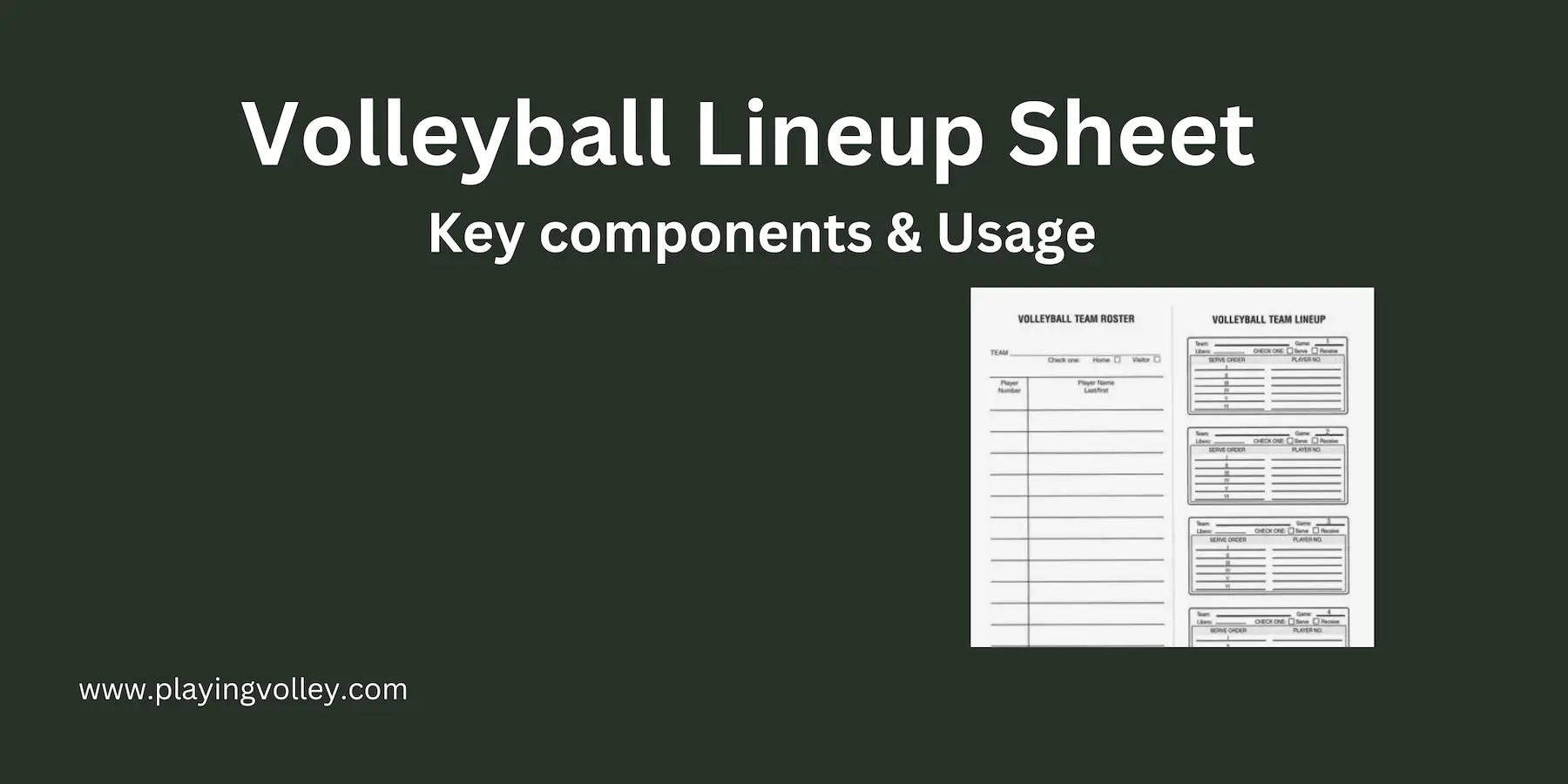 Volleyball Lineup Template